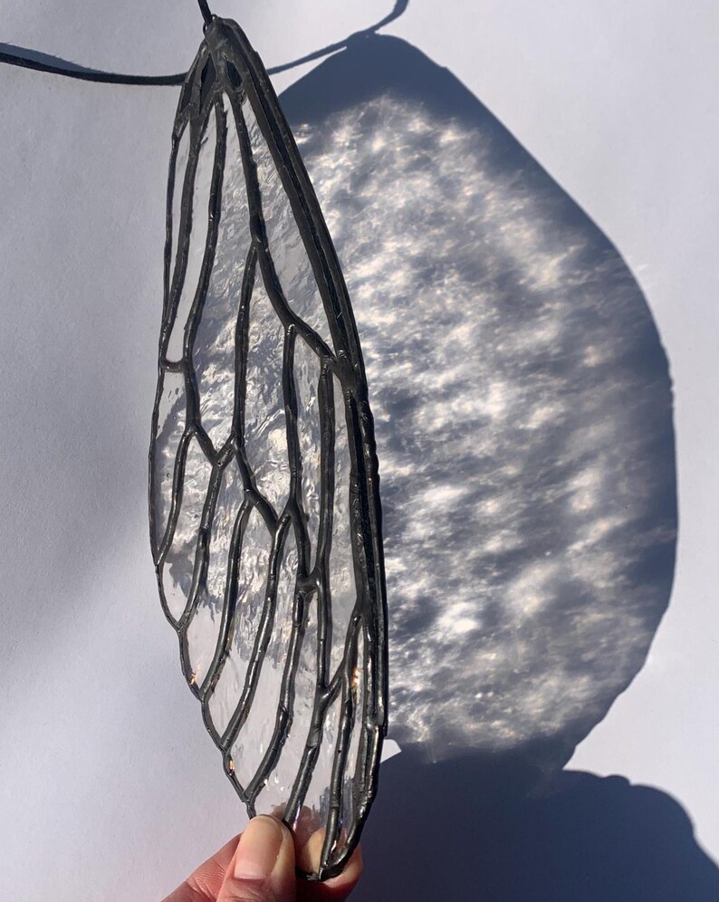 Stained Glass Dragonfly Wing Suncatcher: Handmade Window Decor - Etsy