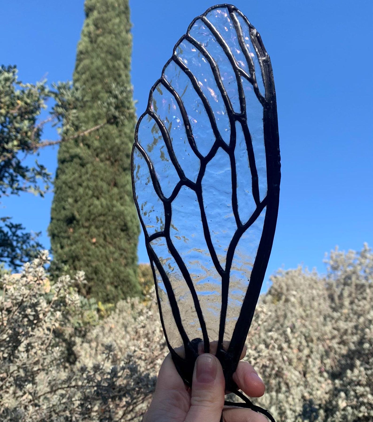 Stained Glass Dragonfly Wing Suncatcher: Handmade Window Decor - Etsy