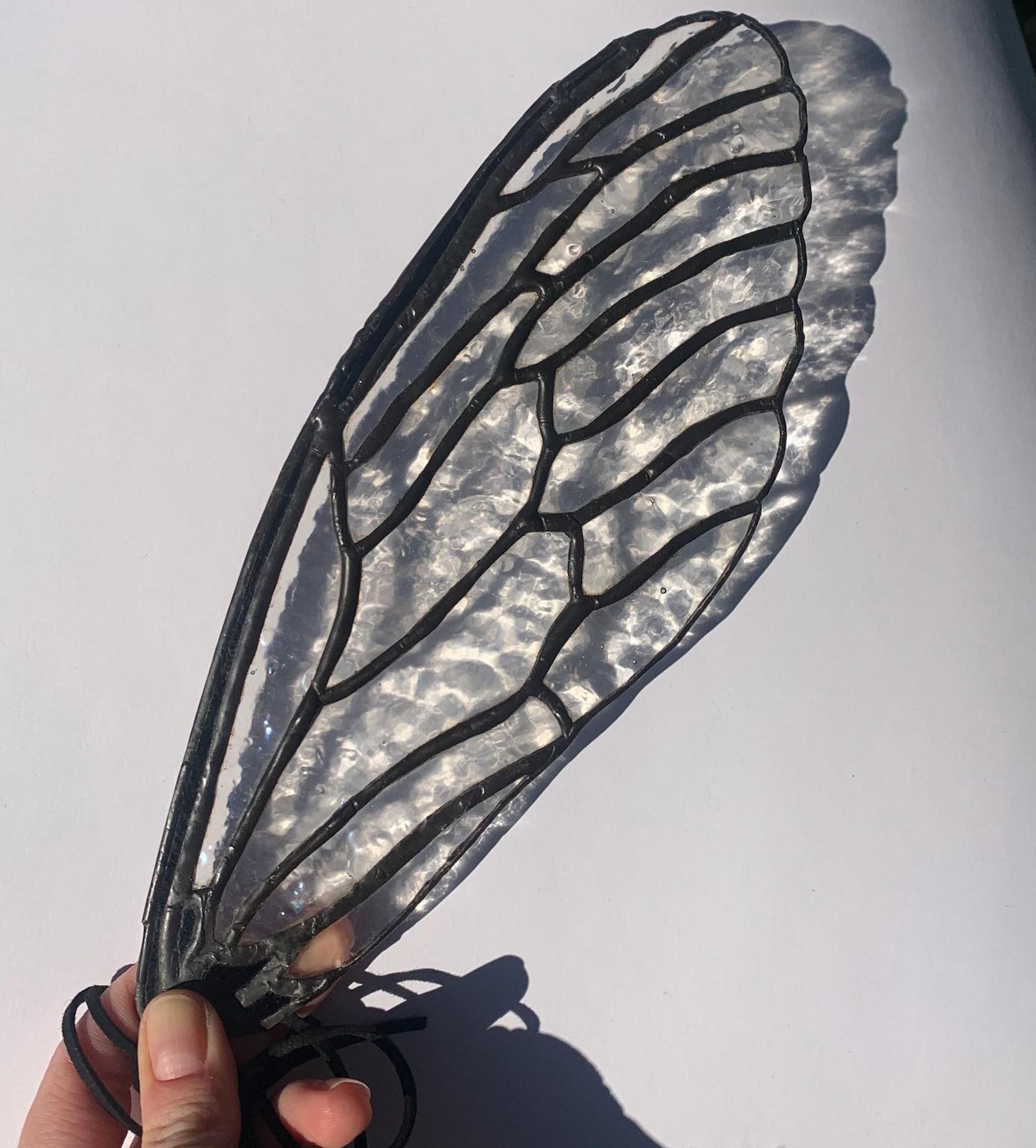 Stained Glass Dragonfly Wing Suncatcher: Handmade Window Decor - Etsy
