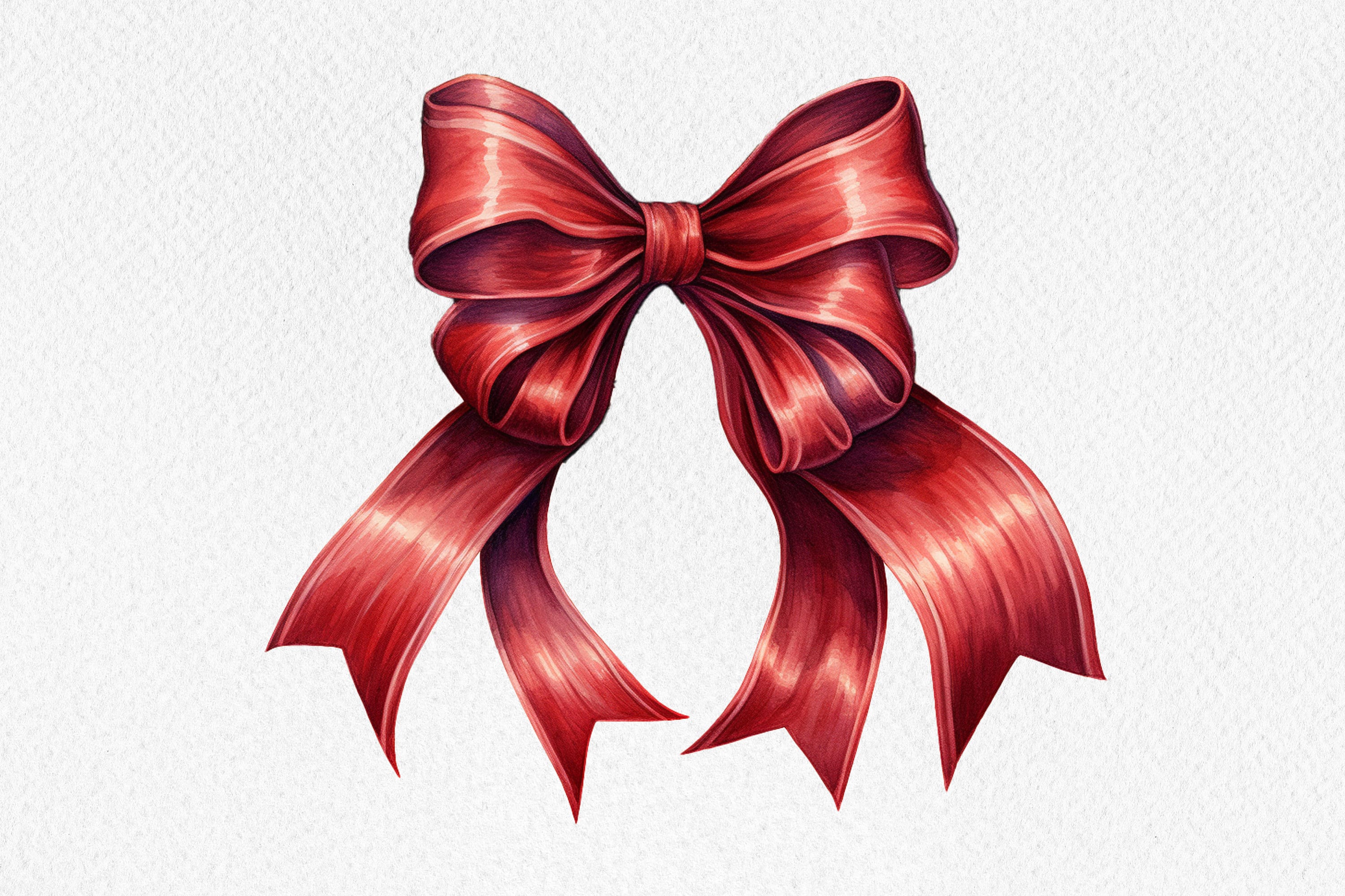 Christmas Ribbons Clipart, Transparent PNG, Christmas Bows Ready to Use ...