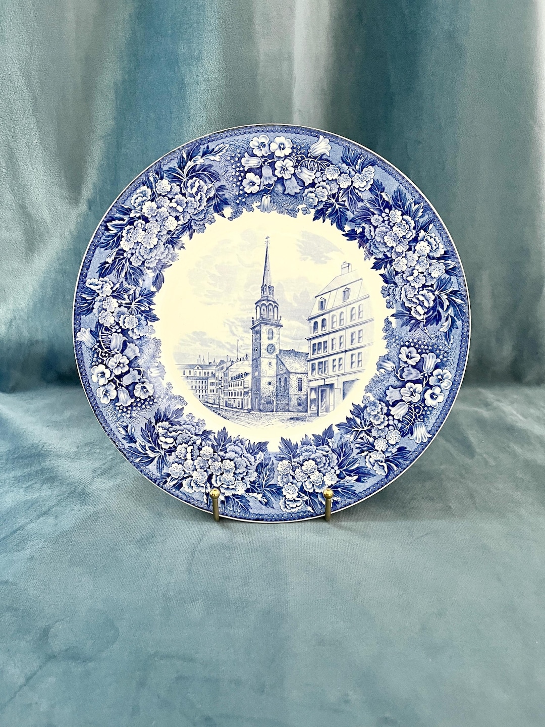 Gorgeous Antique 1899 Wedgwood Old South Church Collector's Plate - Etsy