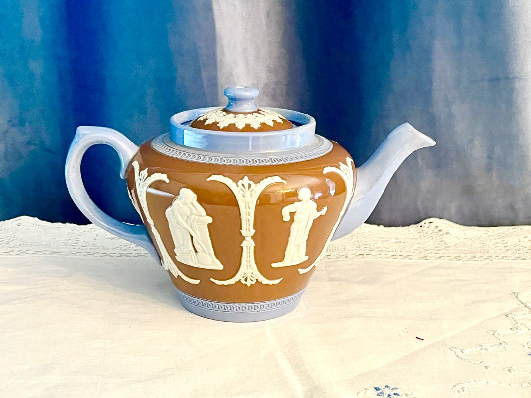 Stunning Tri-color Dudson Jasperware Teapot With Restorations - Etsy