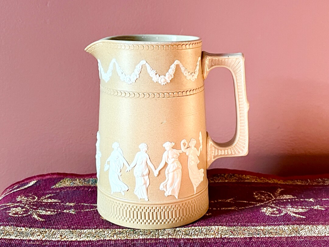 Early 20th C. Copeland (spode) Brown Jasperware Pitcher Made for ...