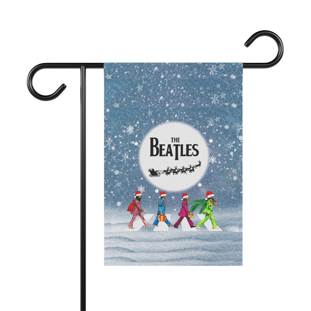 The Beatles Garden Flag Christmas House Flag Funny Holiday Flag Beatles ...