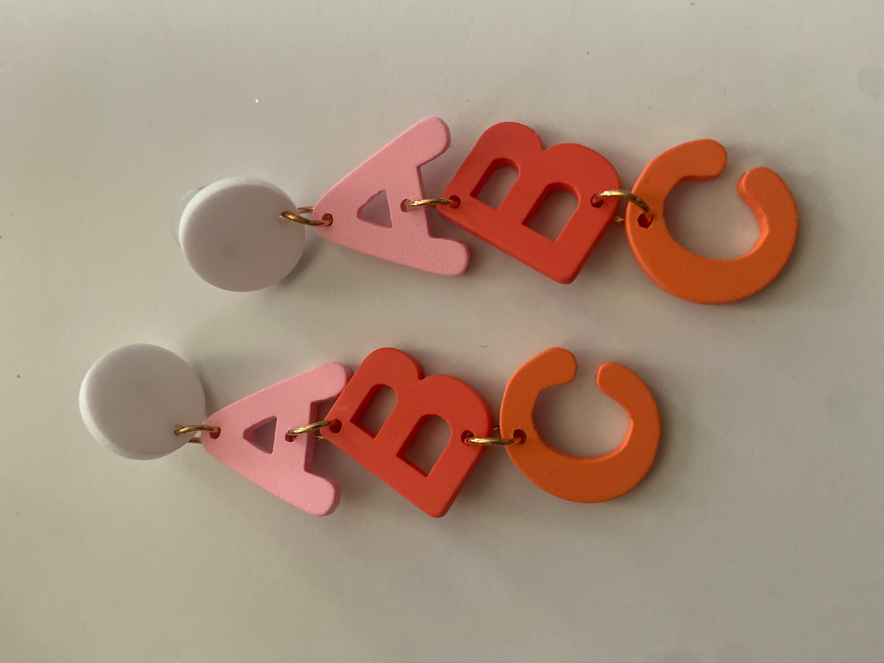 ABC Earrings, Teacher Appreciation Gift, Teacher Earrings, Back to ...