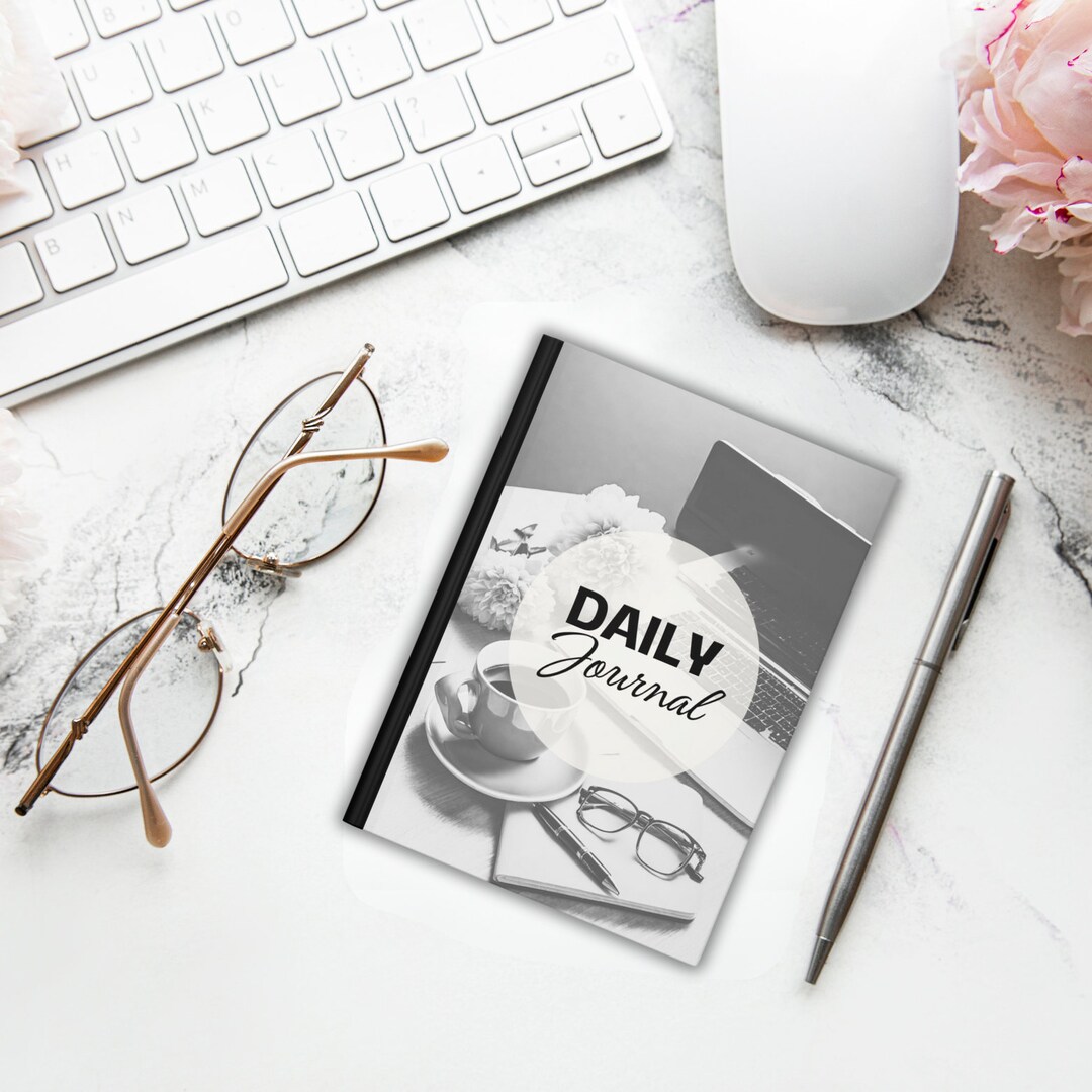 Black & White Office Professional Hardcover Daily Journal, Lined ...