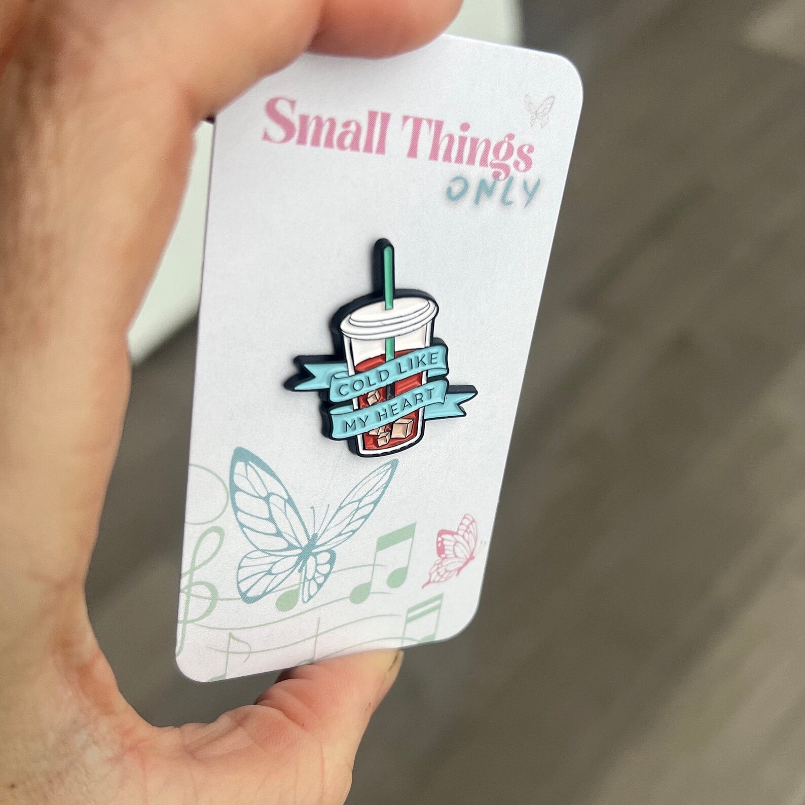 Cold Like My Heart Pin, Soft Enamel Pins for Girls, Iced Coffee Lover ...