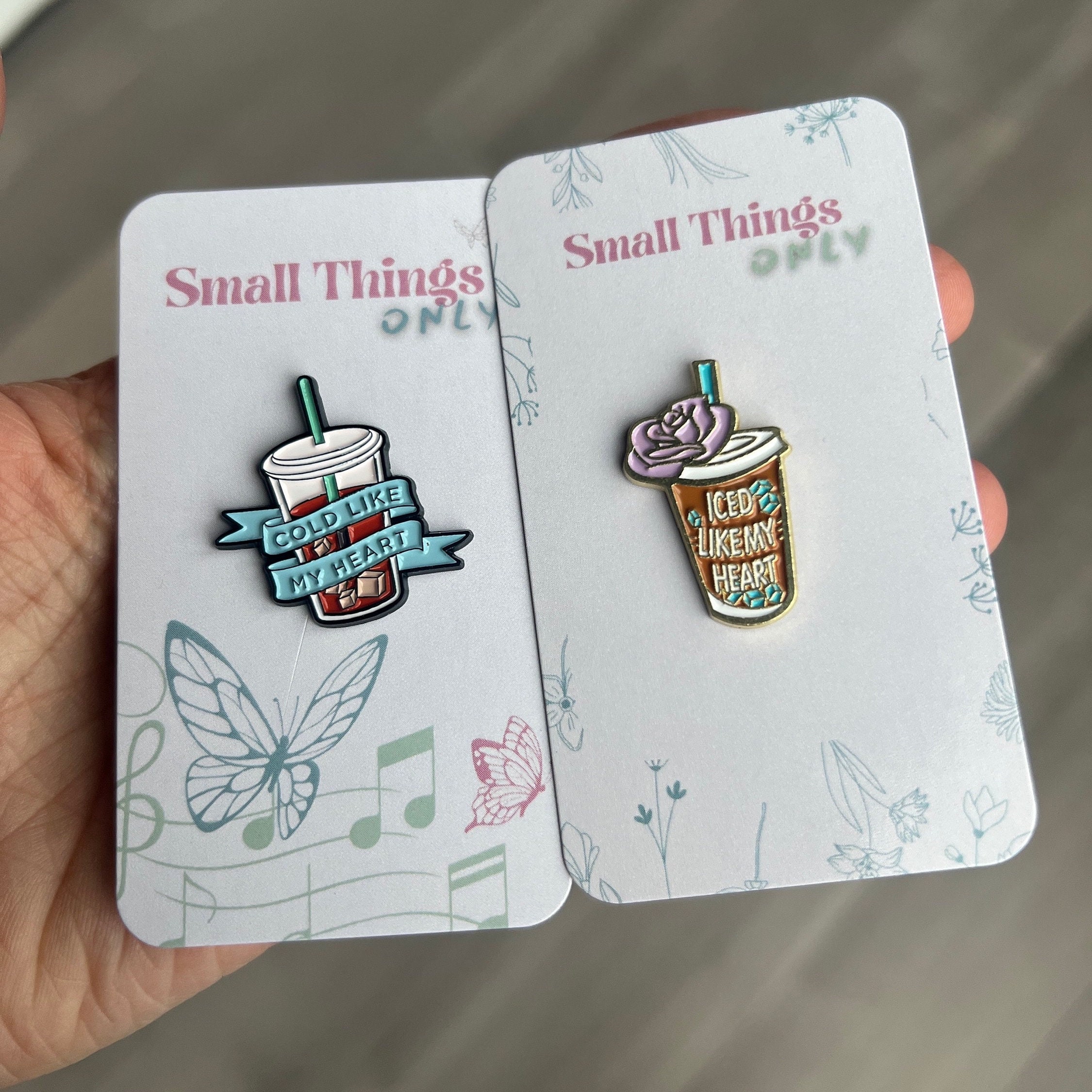 Cold Like My Heart Pin, Soft Enamel Pins for Girls, Iced Coffee Lover ...