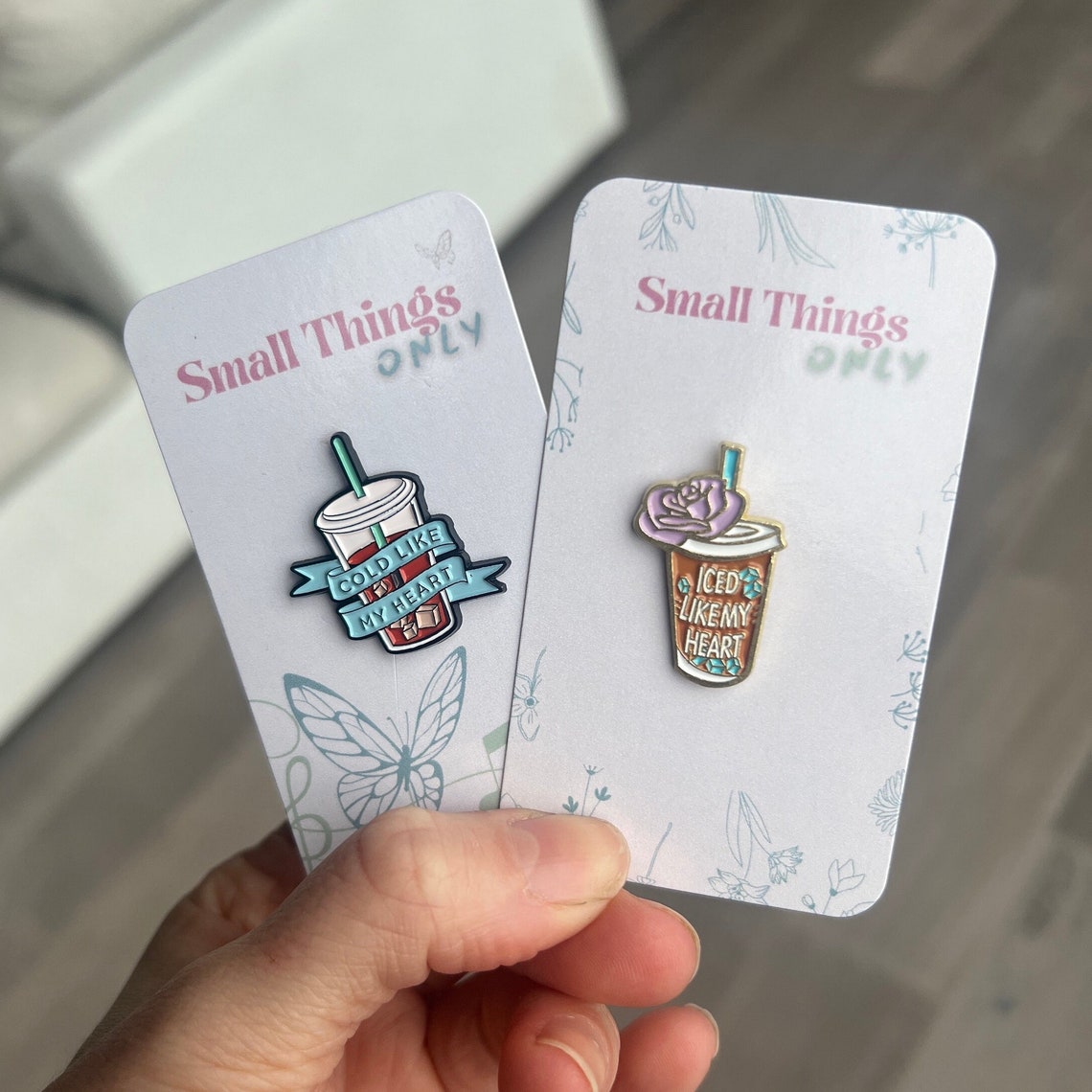 Cold Like My Heart Pin, Soft Enamel Pins for Girls, Iced Coffee Lover ...