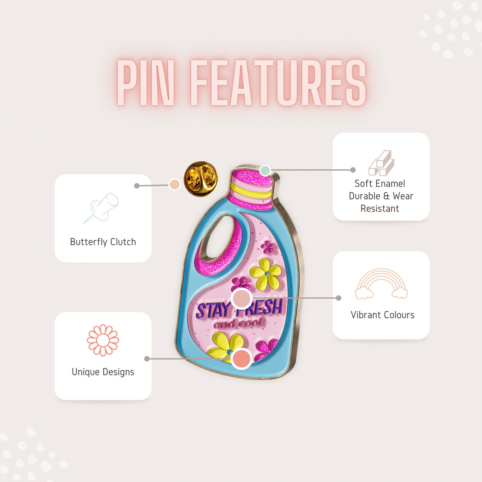 Cold Like My Heart Pin, Soft Enamel Pins for Girls, Iced Coffee Lover ...