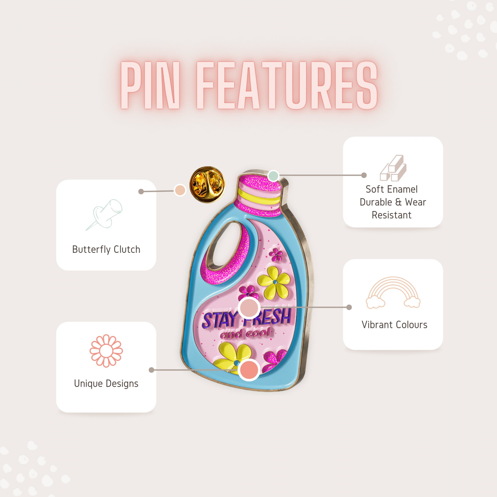 Cold Like My Heart Pin, Soft Enamel Pins for Girls, Iced Coffee Lover ...