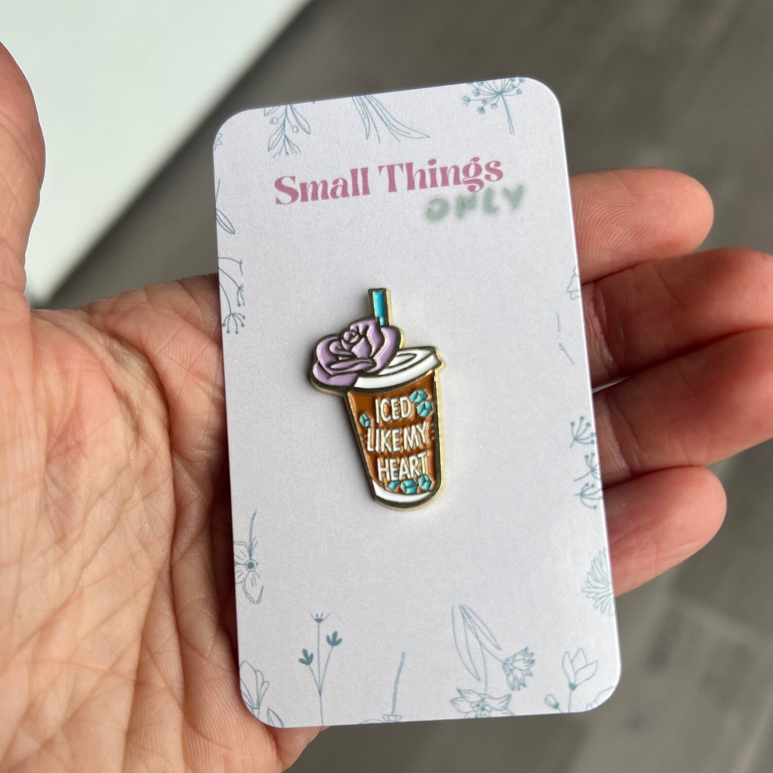 Cold Like My Heart Pin, Soft Enamel Pins for Girls, Iced Coffee Lover ...