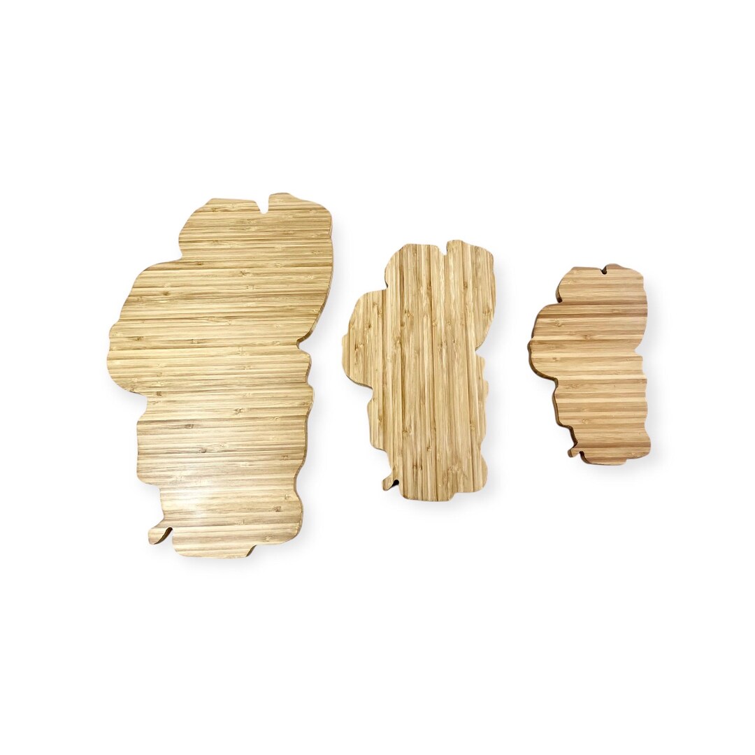 Lake Tahoe Shaped Bamboo Cutting Board, Lake Tahoe Charcuterie Board ...