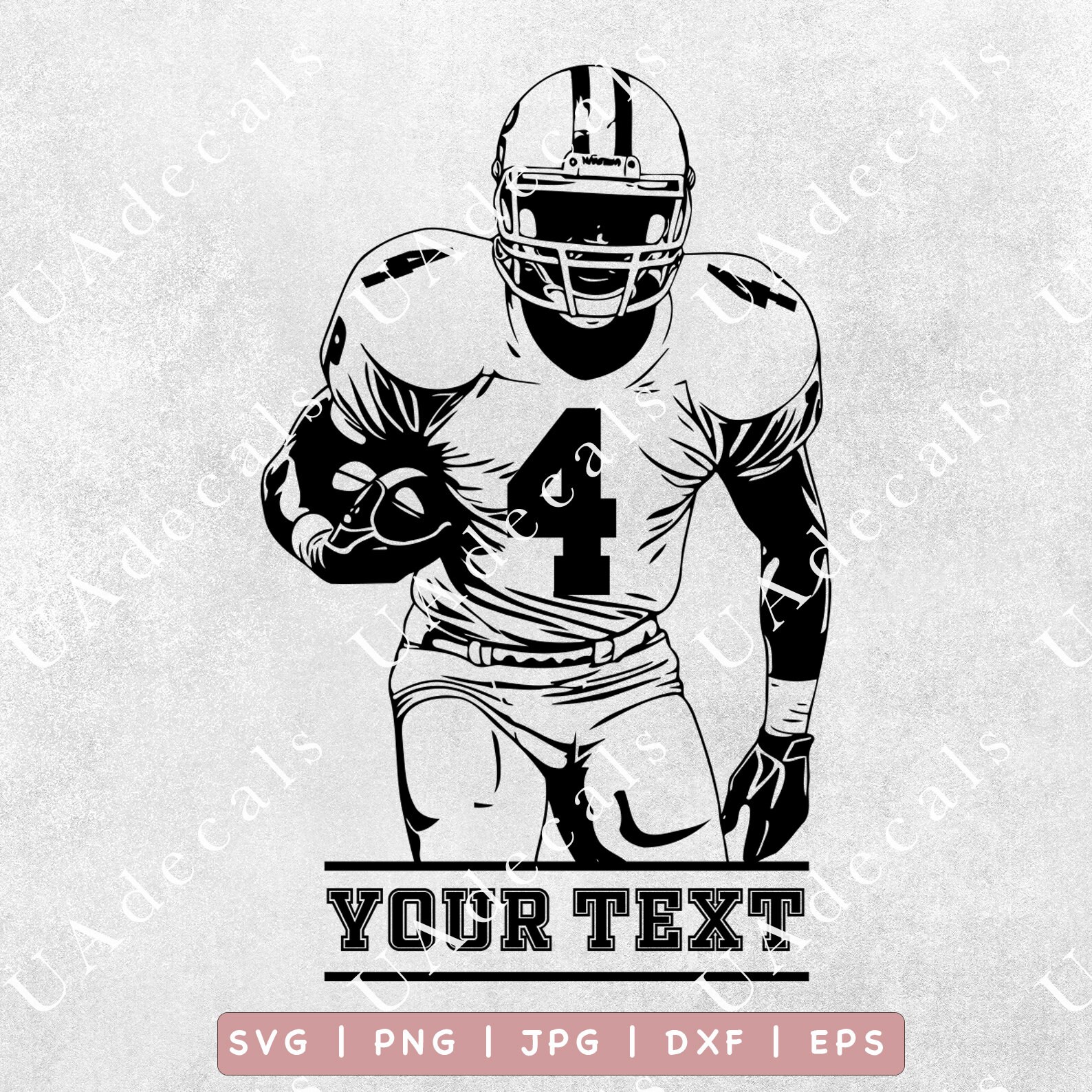 Football Player SVG Customizable Football SVG Personalized - Etsy