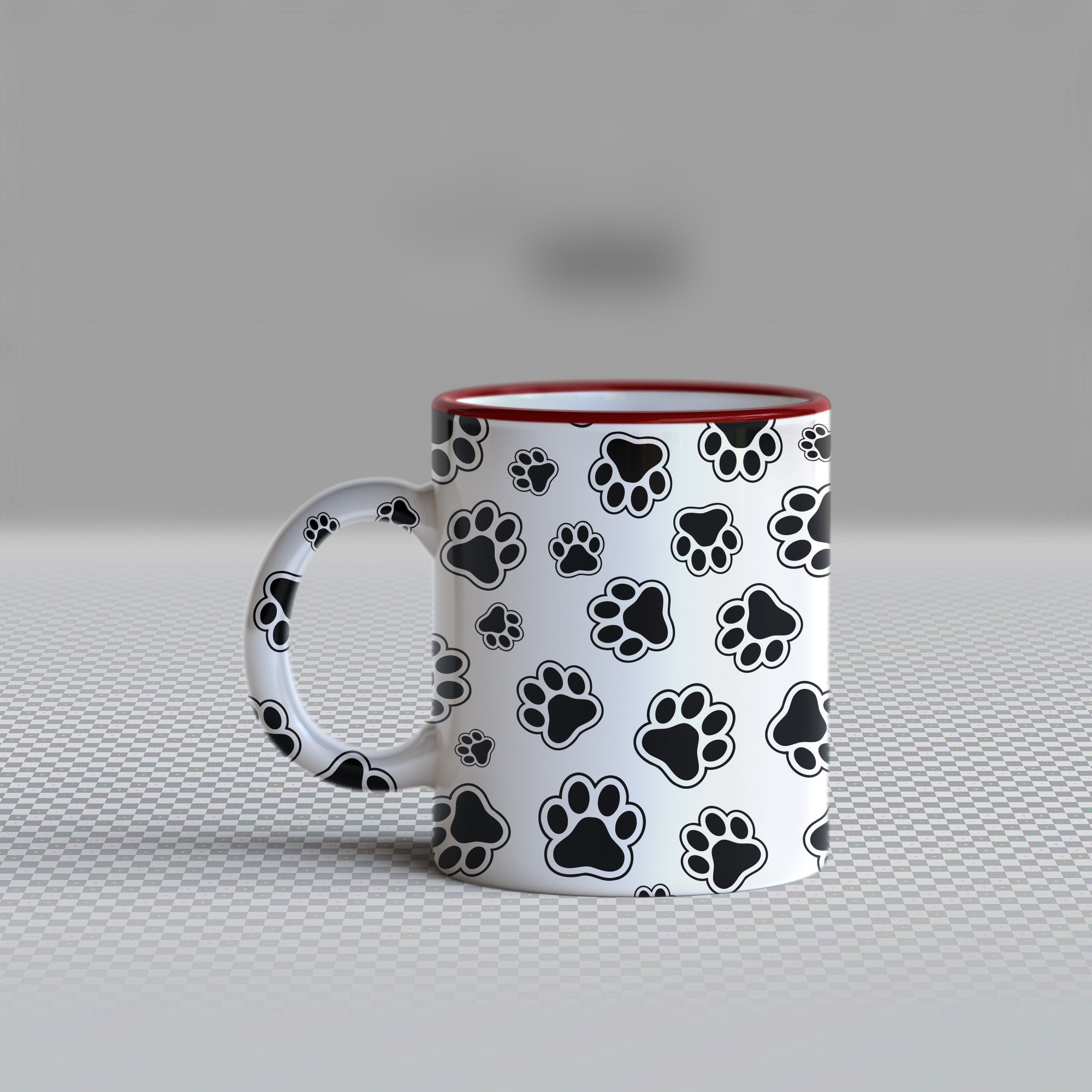 Cat Paw Seamless Pattern SVG, Paw Print Svg, Cat Pattern, Seamless ...