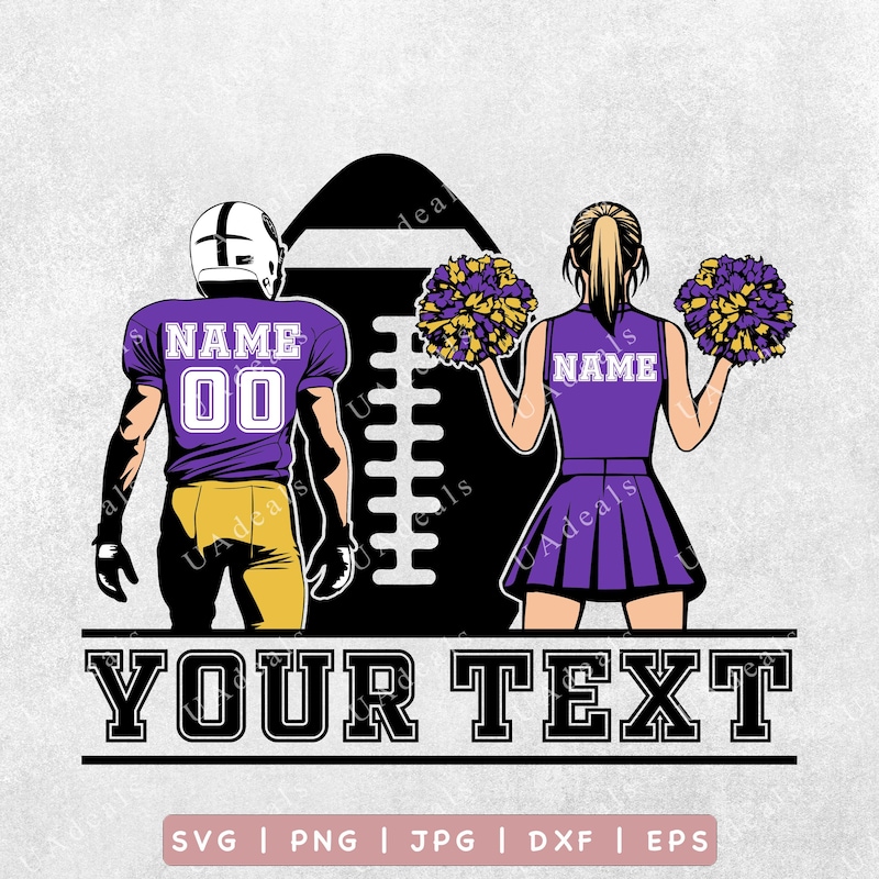 Football and Cheer Svg - Etsy