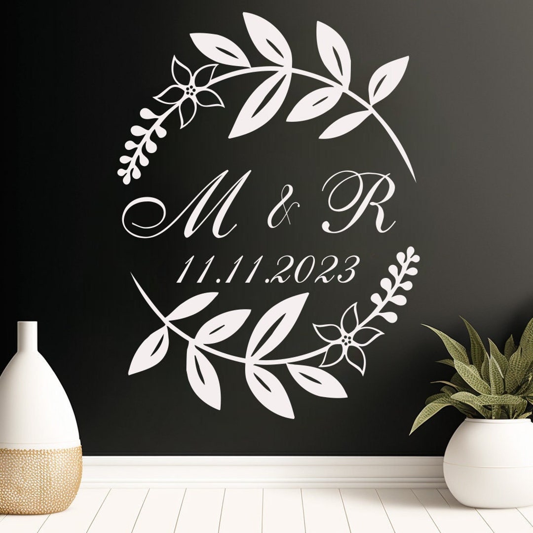 Personalized Wedding Monogram SVG , Stylish Modern Wedding Decor ...