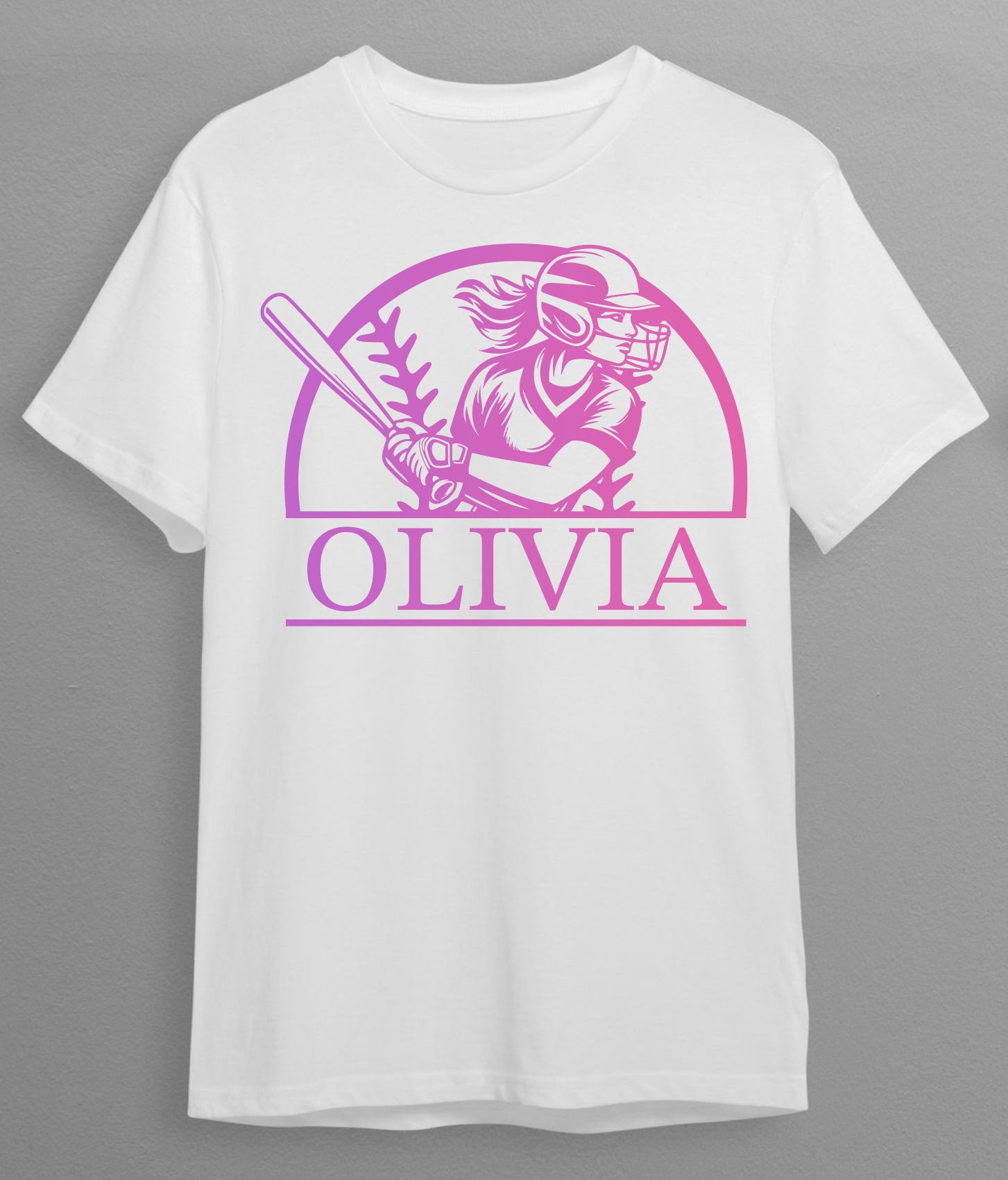 Custom Name Girl Softball SVG Personalized Name Softball Png Baseball ...