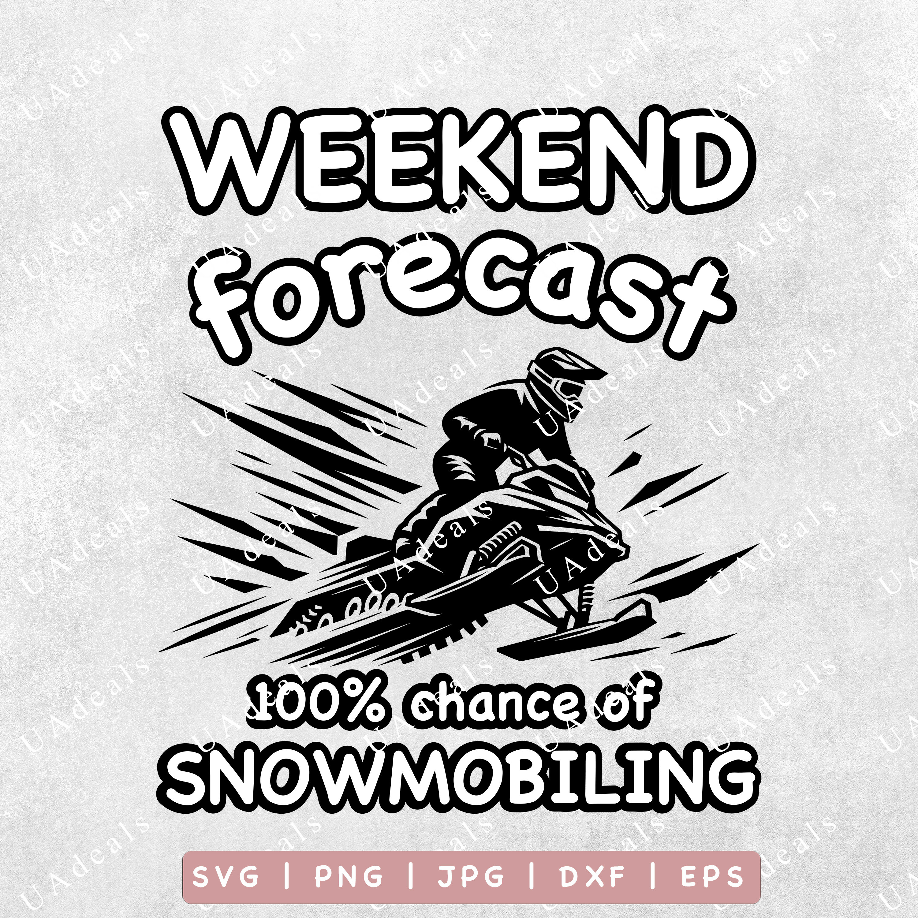 Weekend Forecast Snowmobiling SVG Snowmobile Snow Rider Text Svg ...