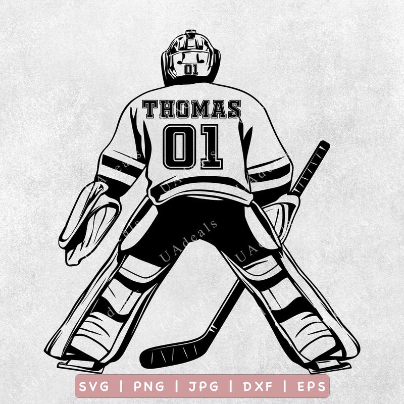 Hockey Goalie Svg - Etsy
