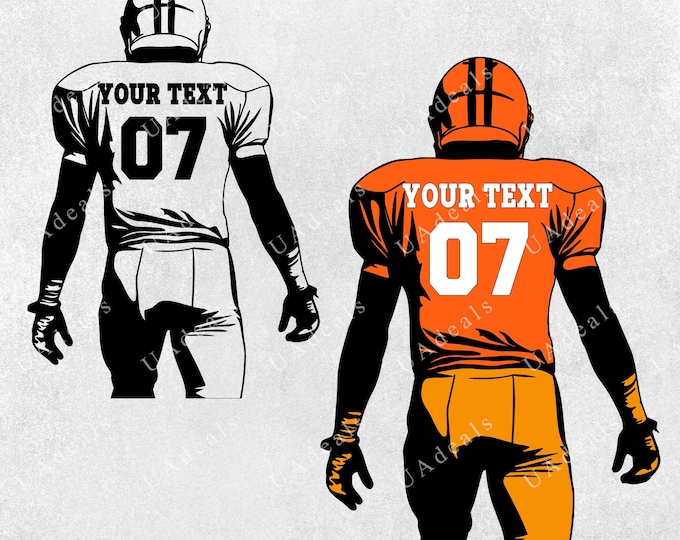 Football Character Cartoon Line Art Black and White Bundle 1 90 Digital ...