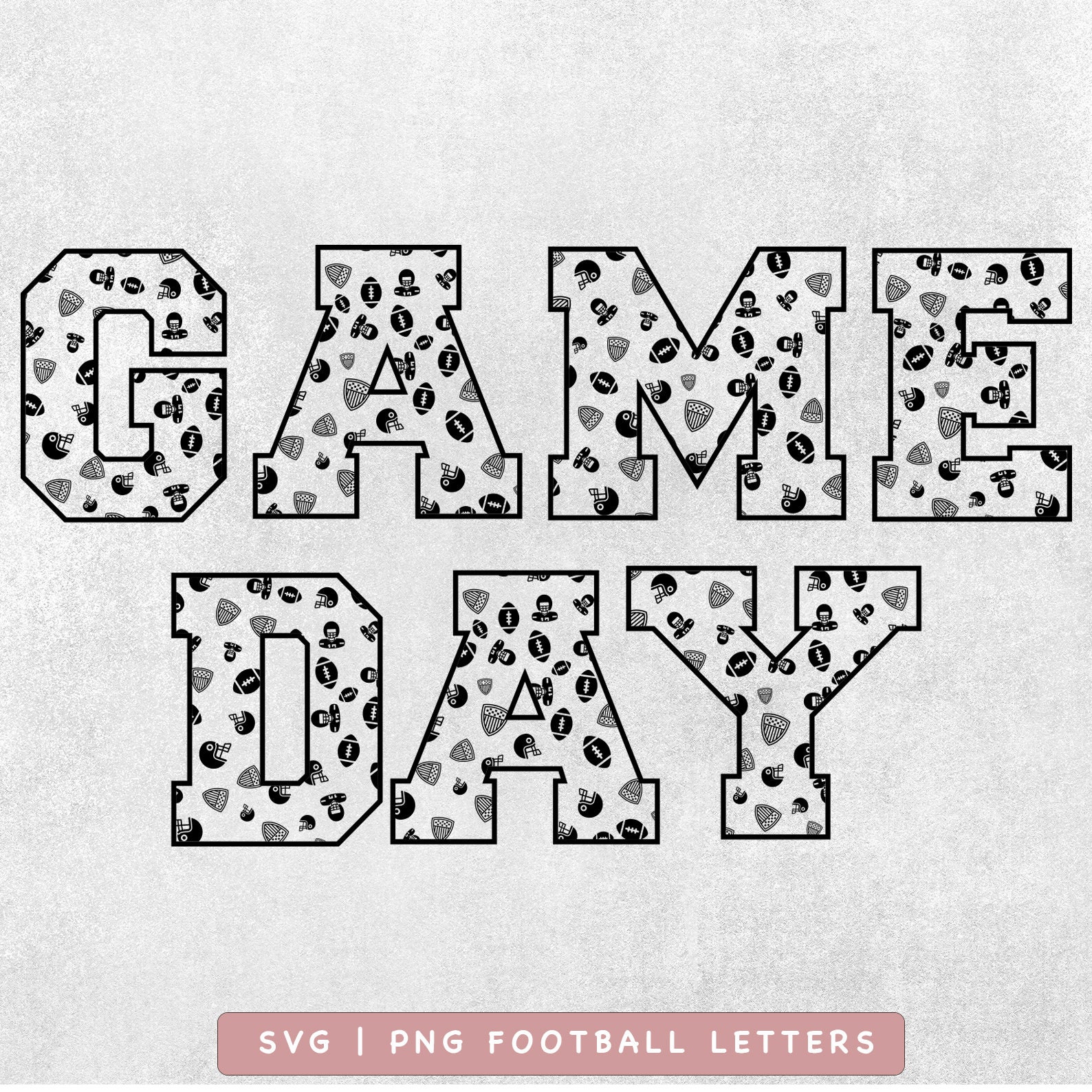 Football SVG Alphabet, Sports Font Png, Football Font SVG, College Font ...