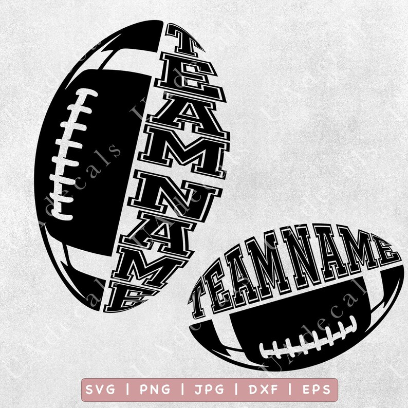Custom Football Team Name SVG, Player PNG (digital Download) - Etsy