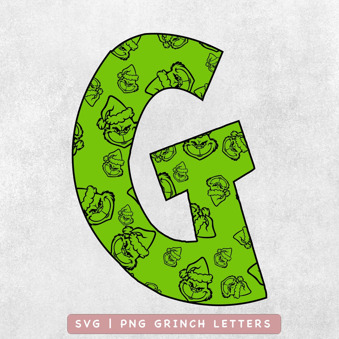 Grinch Font SVG Christmas Grinch Clipart Cartoon Font for - Etsy UK