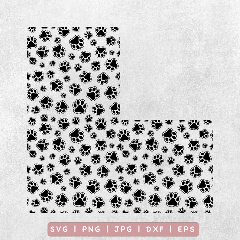 Cat Paw Seamless Pattern SVG, Paw Print Svg, Cat Pattern, Seamless ...