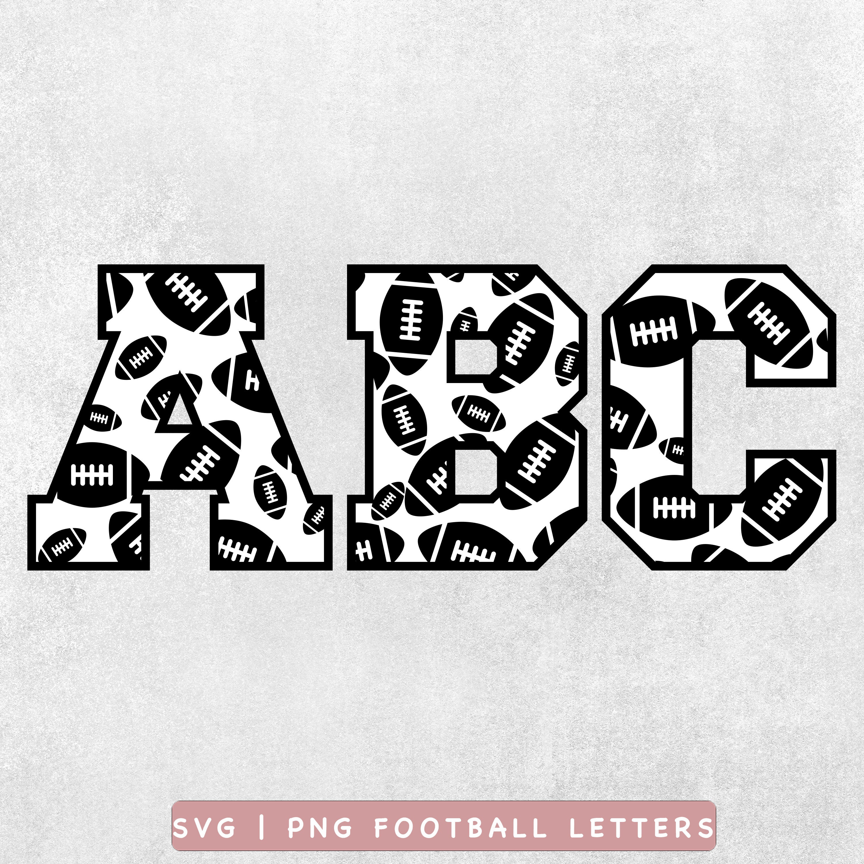 Football Team SVG Alphabet & Numbers, Custom Varsity Lettering Font for ...