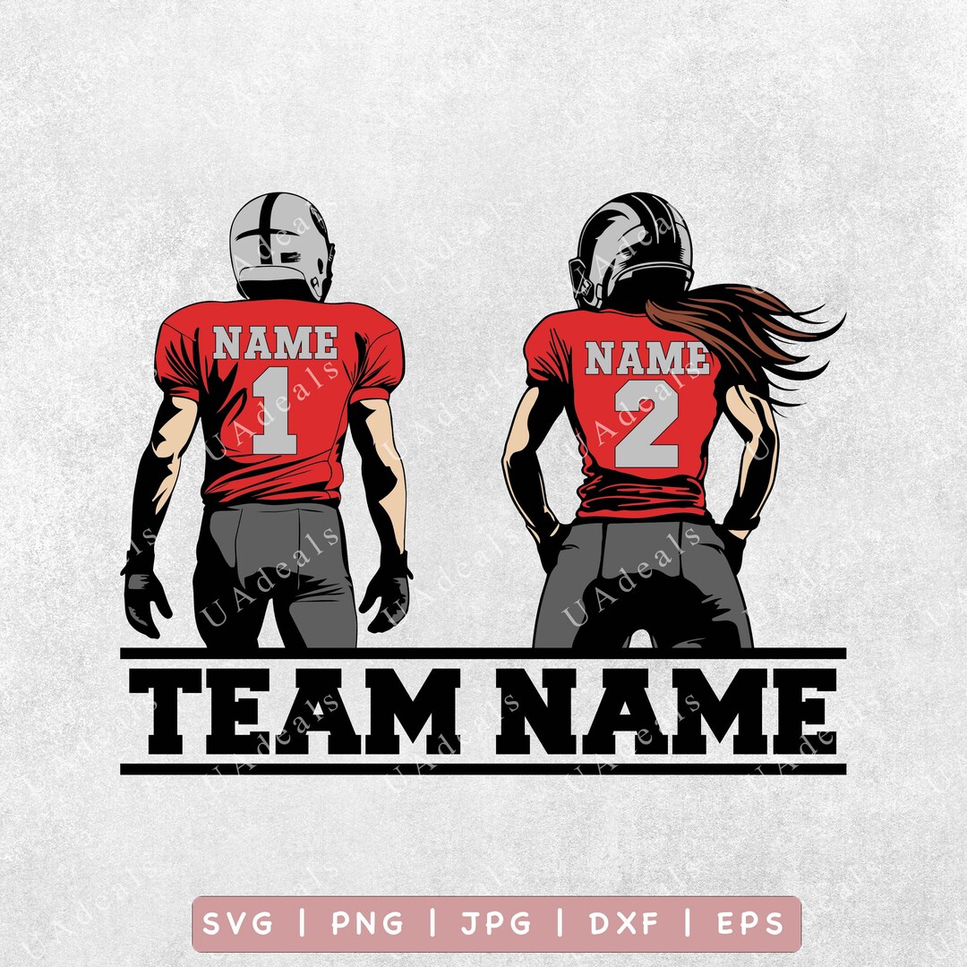 Football Player SVG | Male & Female Team Design (digital Download) - Etsy