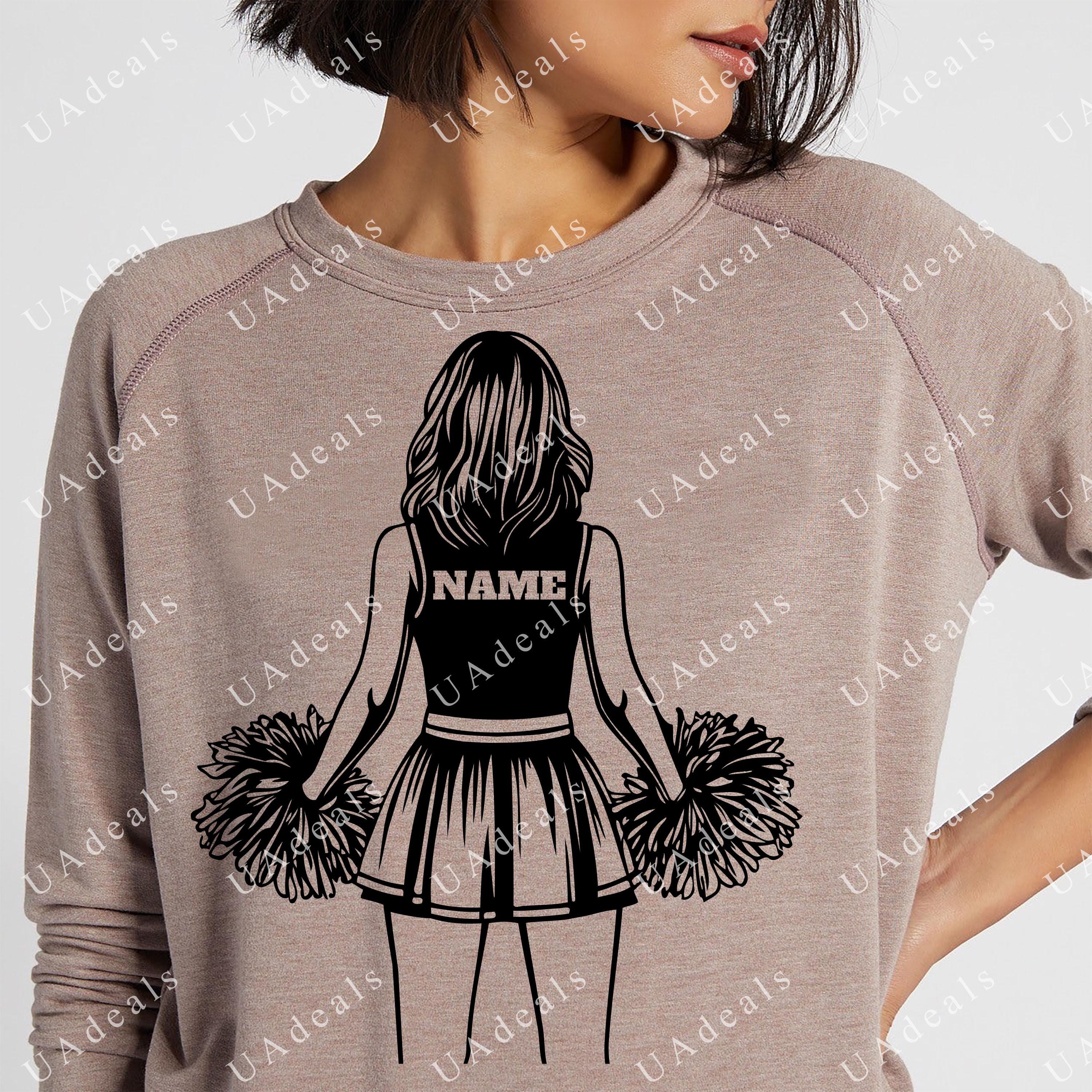 Custom Cheerleader Name SVG PNG | Cheer Dance Cut Files (digital ...