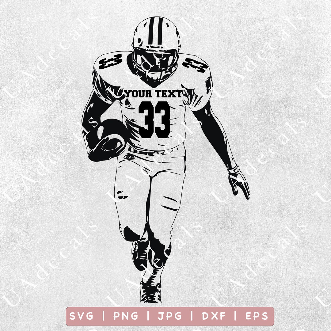 Football Player SVG Customizable Football SVG Personalized Football ...