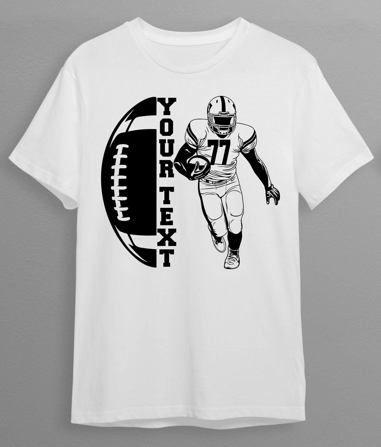 Custom Football Player SVG | Personalized Name & Number (digital ...