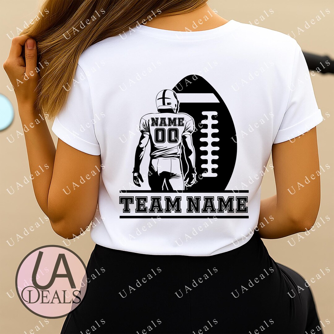 Custom Football Team Shirt – Personalized Name & Number, Fan Gift - Etsy