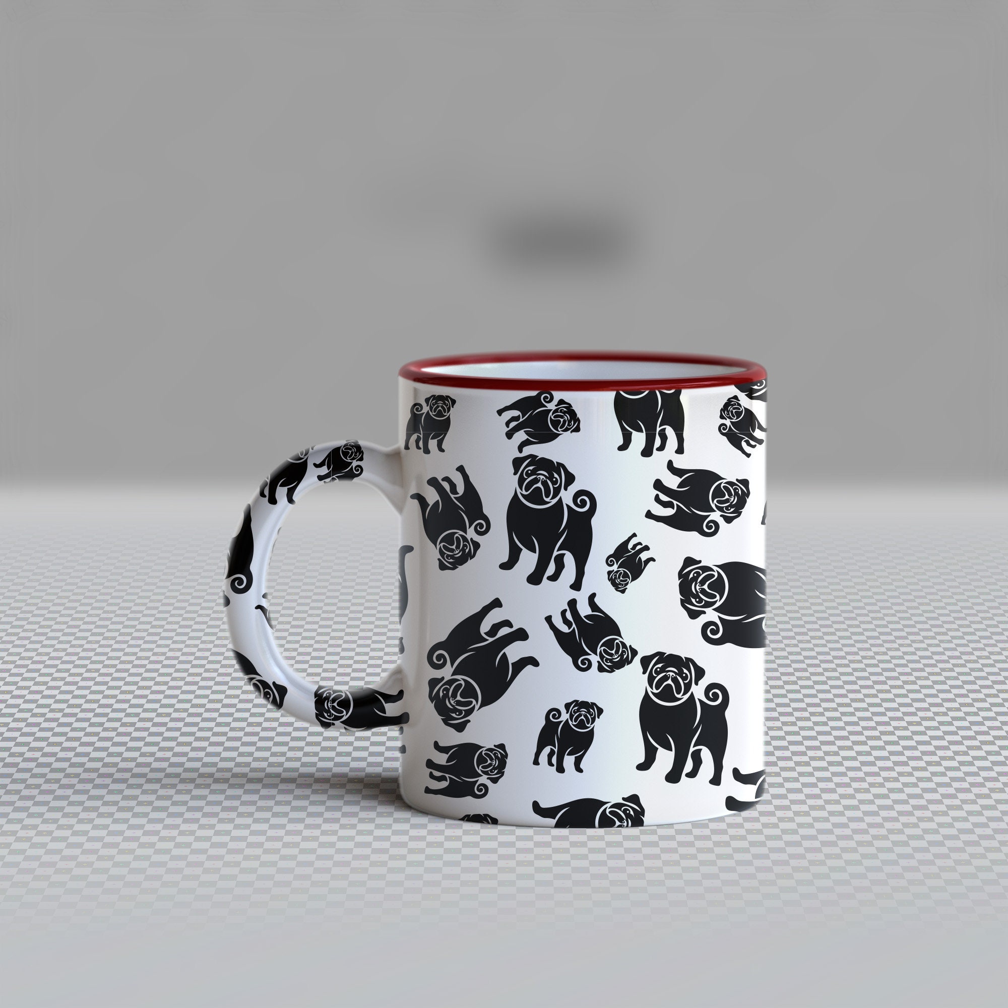 PUG Pattern SVG, Dog Pug Print Svg, Dog Pattern, Digital Paper Pug Dog ...