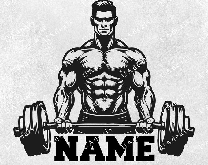Bodybuilder SVG, Gym SVG PNG, Gym Svg, Muscle Man Gym Svg, Fitness ...