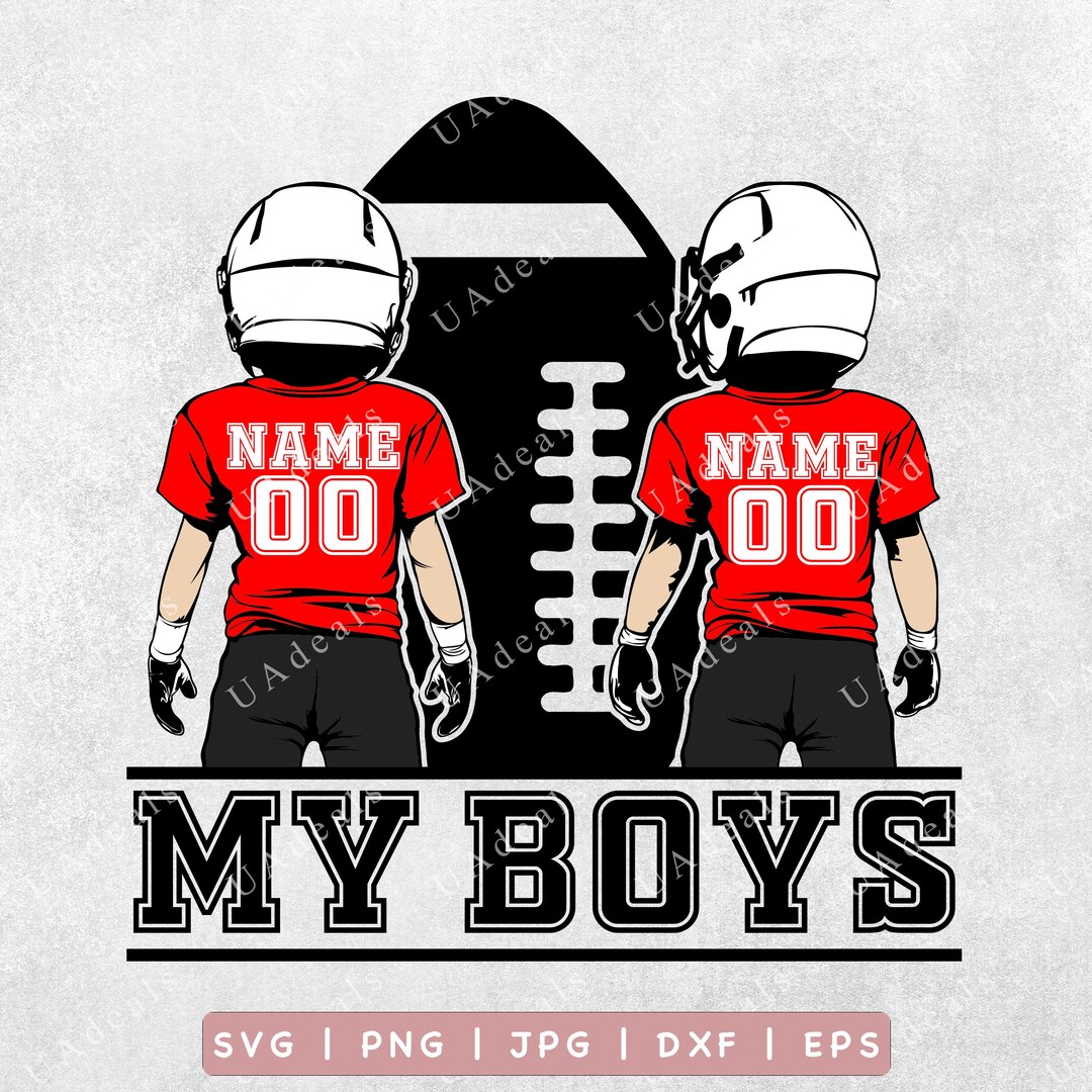 Layered Football Team SVG, Custom Name, Two Boys (digital Download) - Etsy