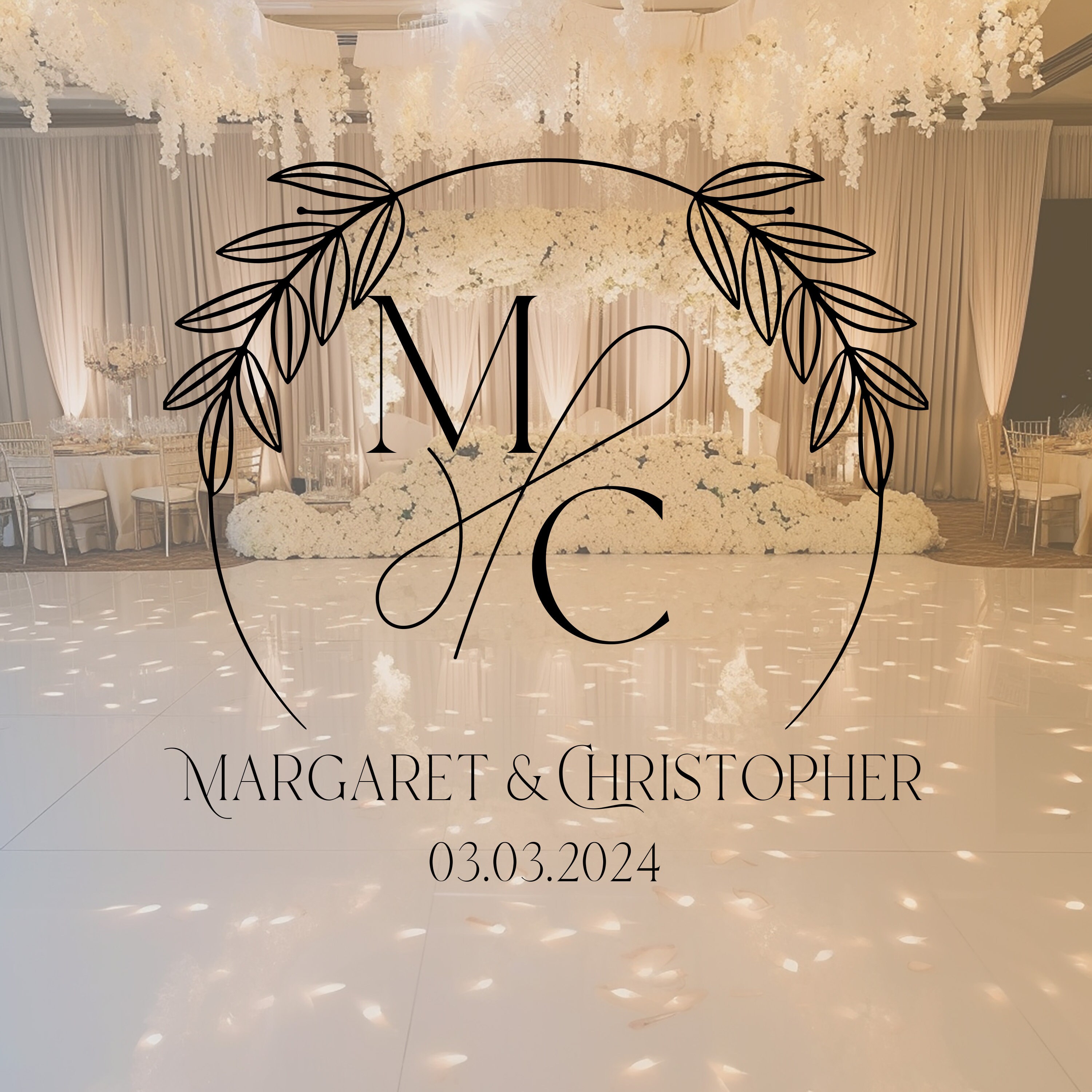 Wedding Monogram SVG, Modern Wedding SVG, Stylish Monogram, Custom ...