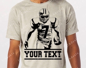 Customizable Football Player SVG, Layered Custom Football SVG ...