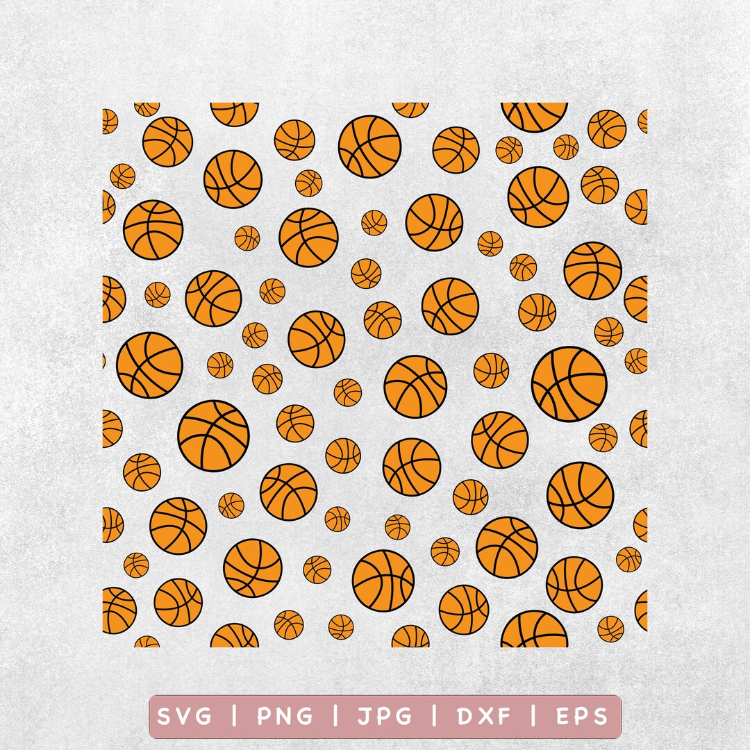 Basketball Pattern SVG, Basketball Print Svg, Digital Paper Png ...