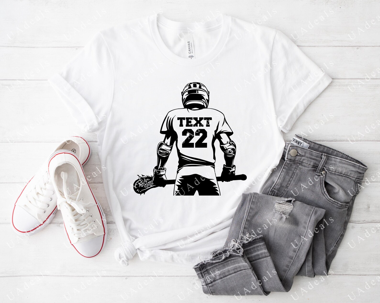 Personalized Lacrosse Player SVG | Helmet, Name & Number (digital ...