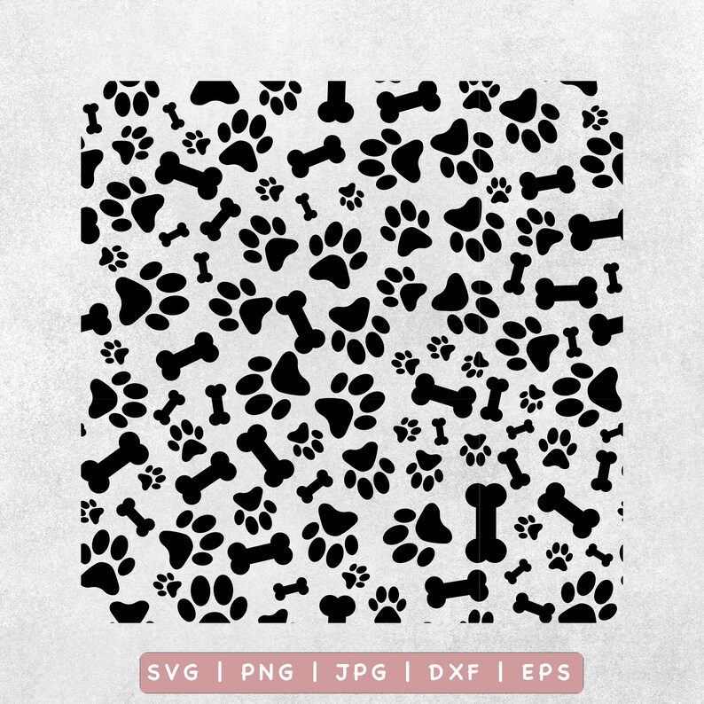 Paw Seamless Pattern SVG, Dog Paw Print Svg, Dog Pattern, Digital Paper ...