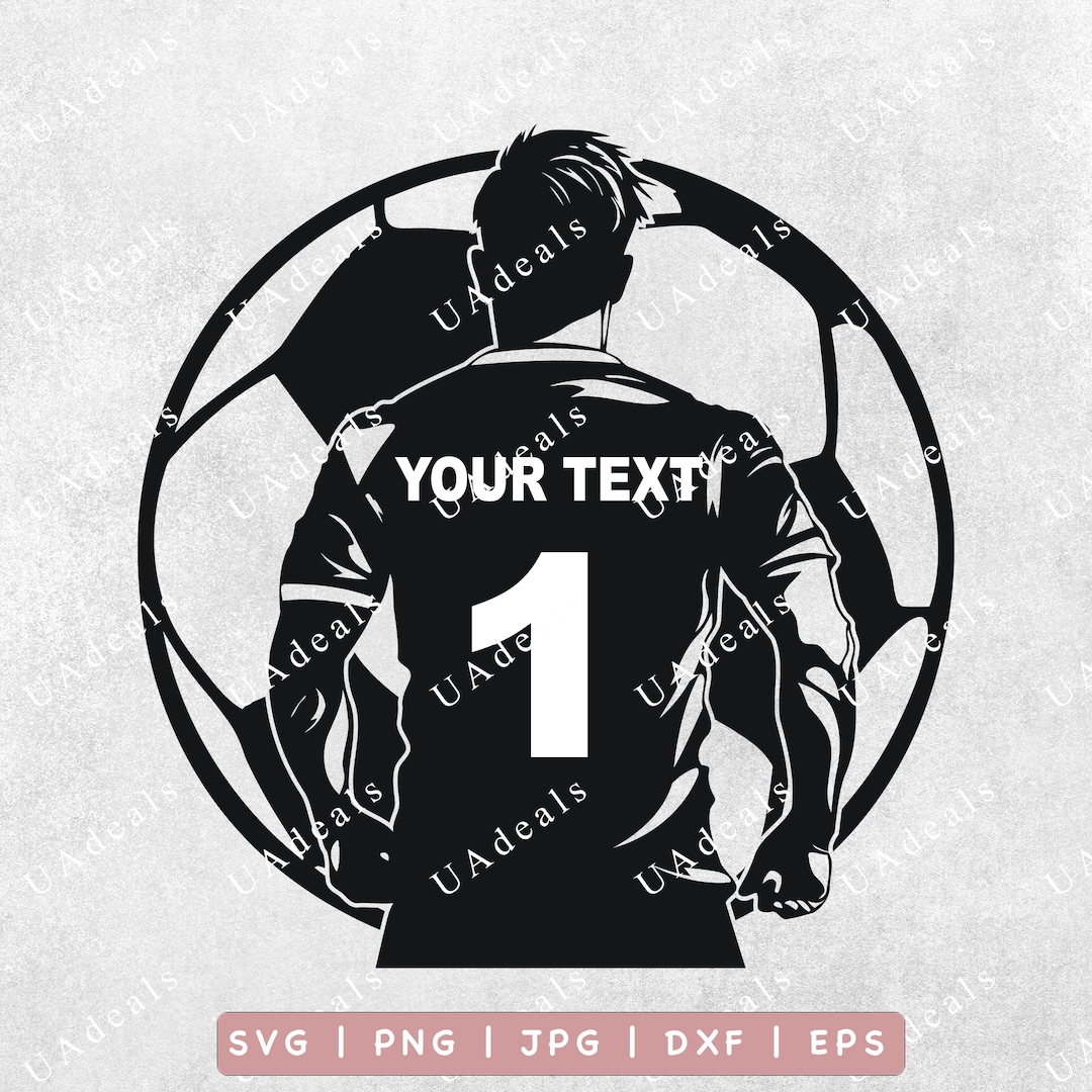 Custom Soccer Player SVG | Personalized Name & Number (digital Download ...