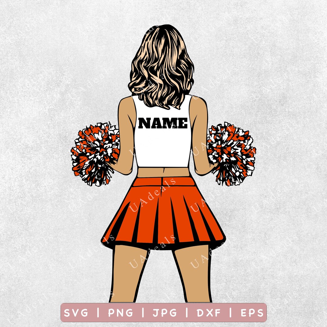 Cheerleader Name SVG, Personalized Cheerleader PNG, Custom Name ...