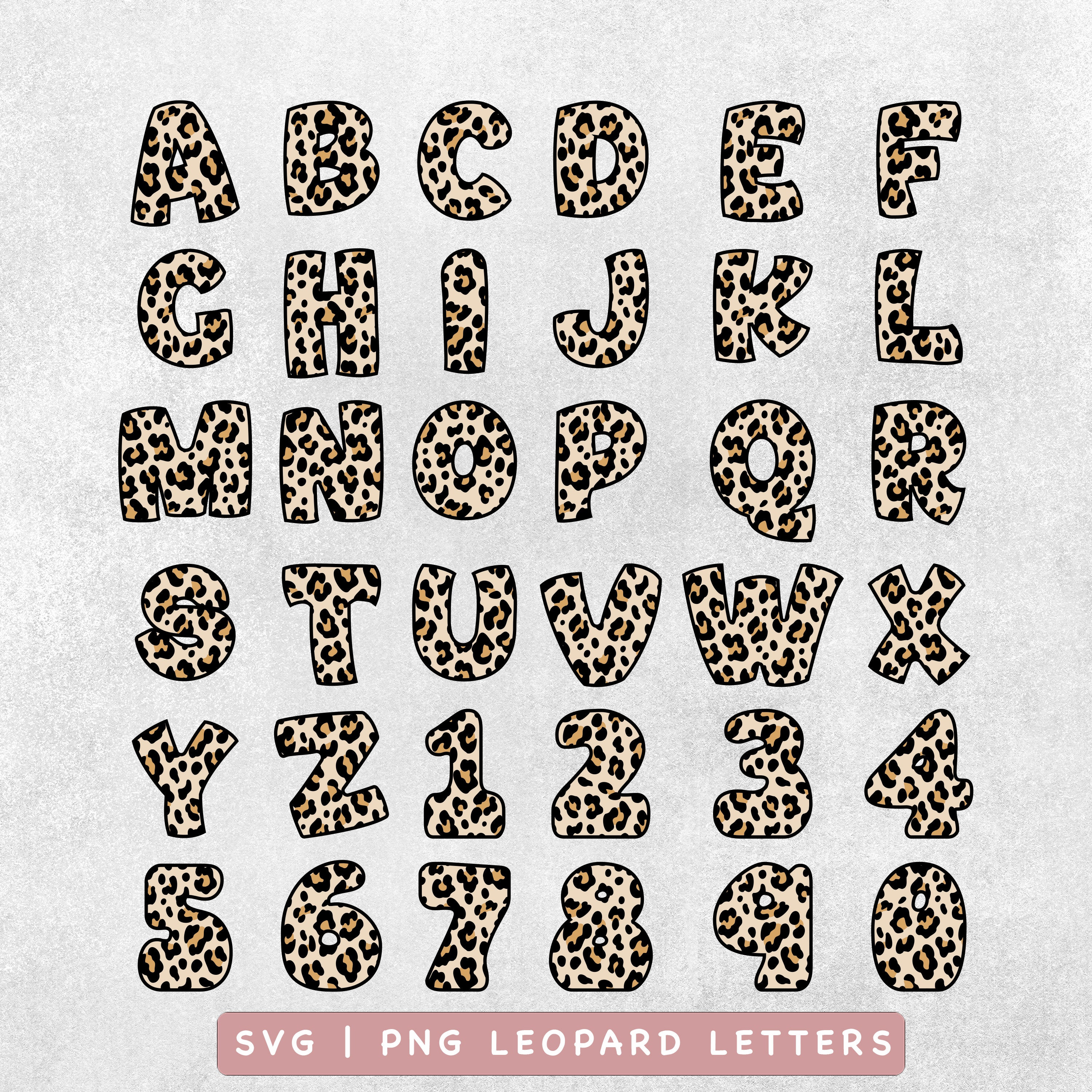 Leopard Print Alphabet, Doodle Letters, SVG PNG (digital Download) - Etsy