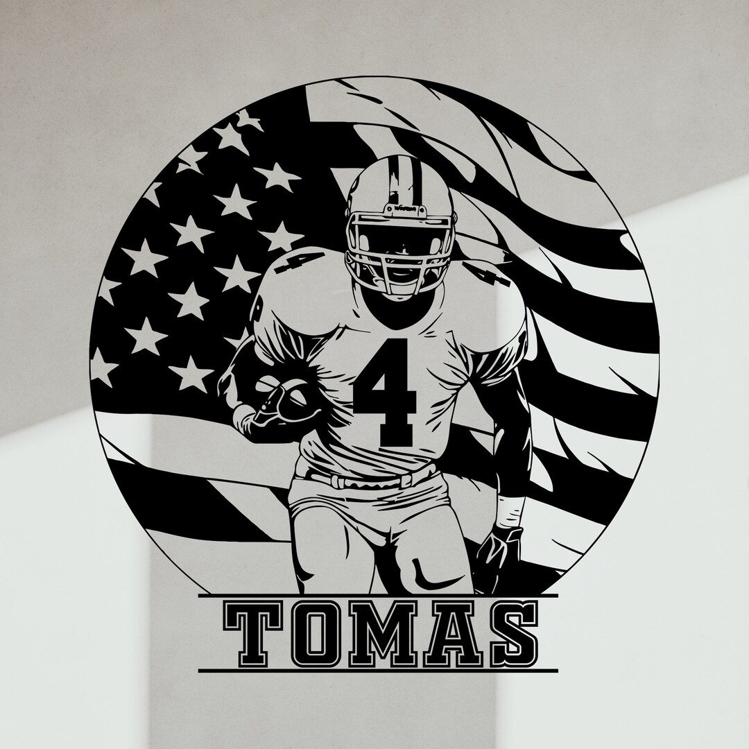 Personalized Custom Football Vinyl Decal Custom Name and - Etsy