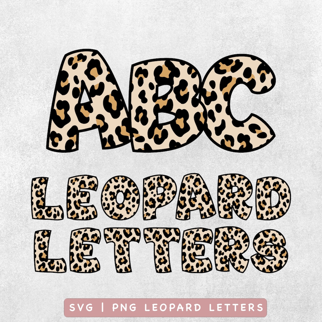 Leopard Alphabet SVG, Leopard Font Png, Leopard Font SVG, Leopard Print ...