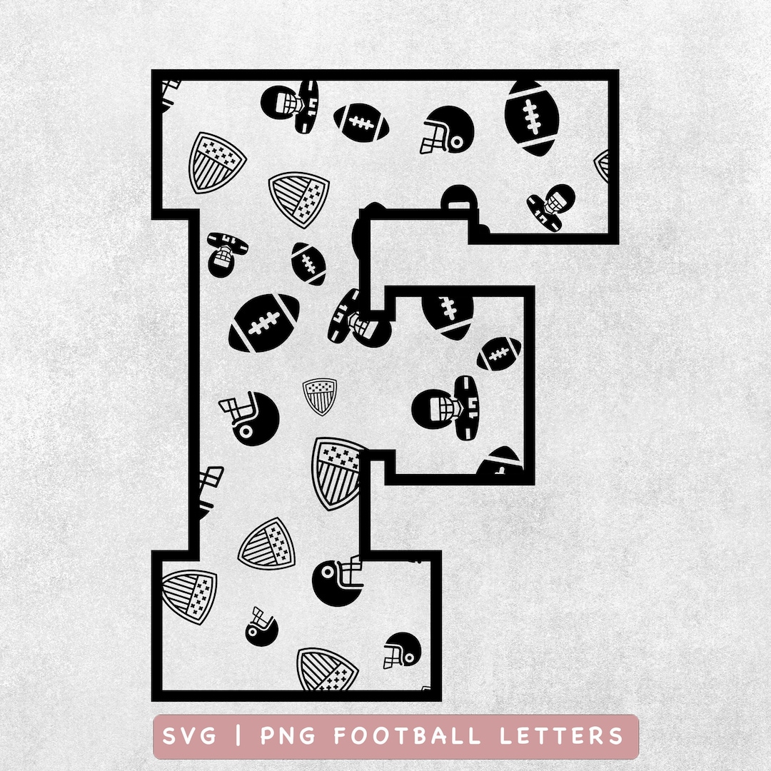 Football SVG Alphabet, Sports Font Png, Football Font SVG, College Font ...