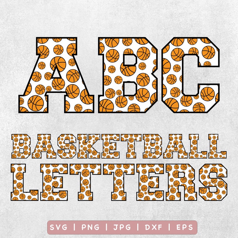 Basketball Alphabet SVG, Sports Font Png, Basketball Letters SVG ...
